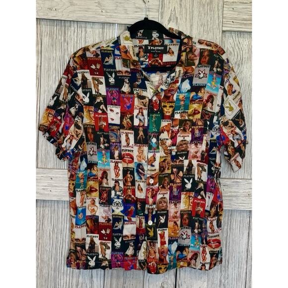 PacSun | Shirts | Vintage Playboy Shirt Centerfold Magazine Covers 9s ...